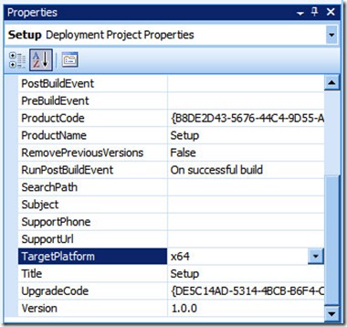 Dirty Words: Targeting x64 Program Files Directory with VS Setup Projects